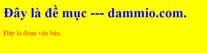 Htmlhtml5 Phần 13 Phong Cách Css Trong Html Dammio